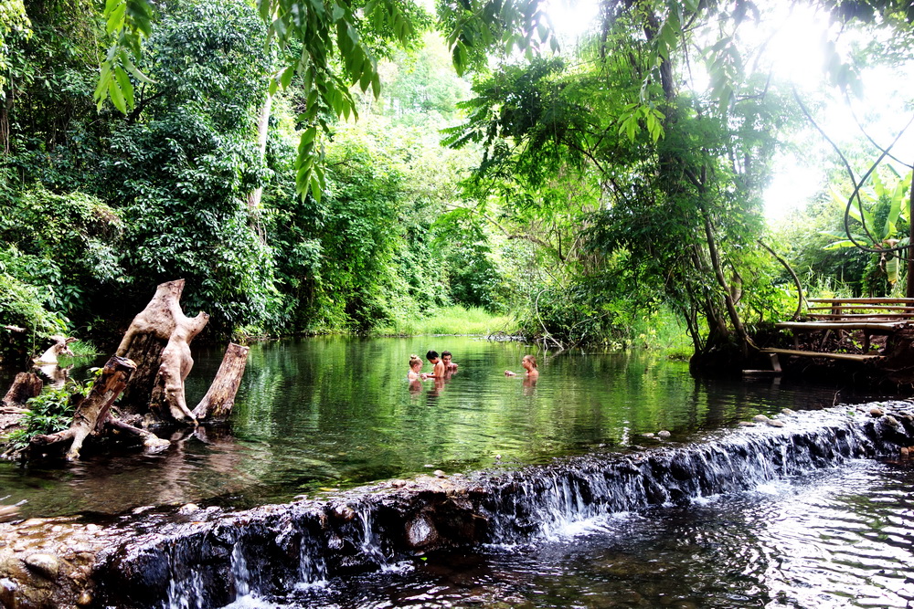 Sai Ngam Natural hot spring is one of the best hot springs in Pai